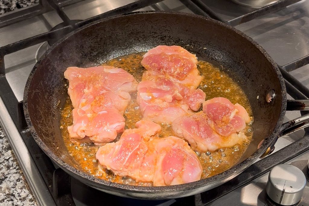 Easy Japanese "Fried" Chicken Rice Bowl