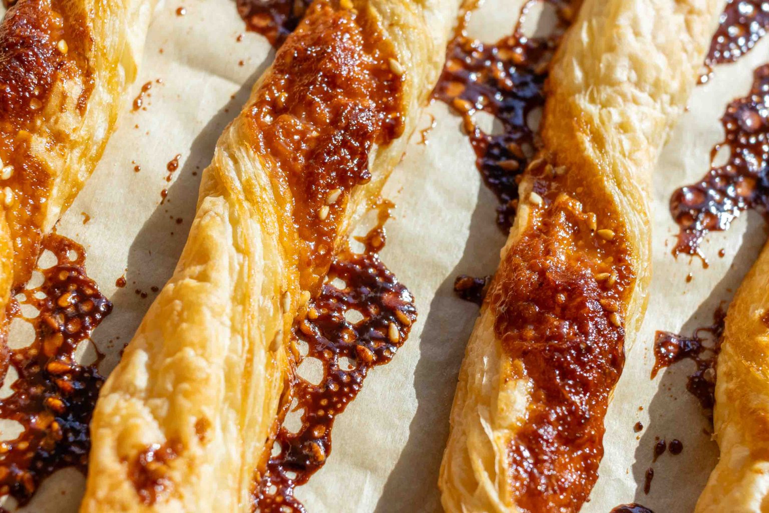 Puff Pastry Twists (Miso Caramel and Sesame)